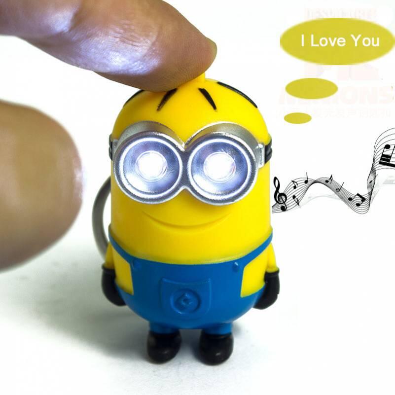 3D Minions Mini LED con su llavero